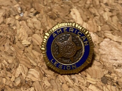 Vintage US American Legion Emblem Enamel Lapel Pin Badge Screw Back ...