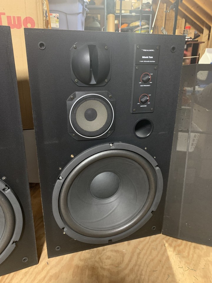 Vintage Realistic Mach Two Speakers - Matched Pair | eBay