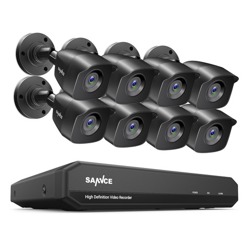 SANNCE 5in1 8CH DVR 1080P Security Camera System CCTV Outdoor EXIR ...