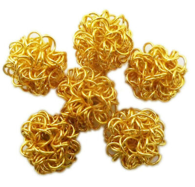 4 Pcs 20mm Bali Wire Bead 18k Gold Plated | eBay