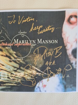 Scott Putesky / Daisy Berkowitz (Marilyn Manson) - Signed Paper ...