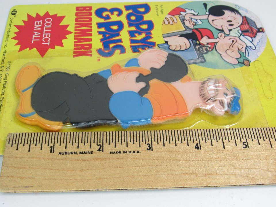 RARE Vtg NEW 2 Popeye Pals Bookmarks 1980 Durham Industries Brutus Toy ...