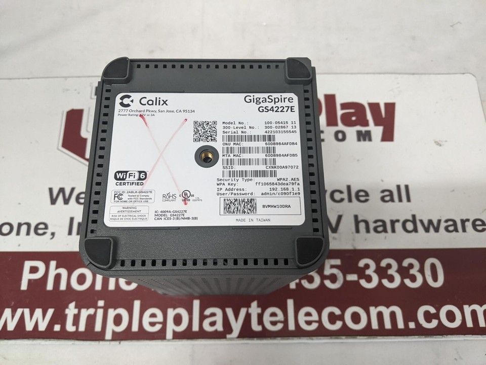 Calix GigaSpire GS4227E 100-05415 - unit only - no power cord | eBay