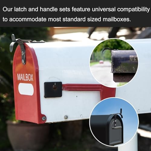 Mailbox Latch and Handle Kit, Metal Secure Replacement Set for Mailbox ...