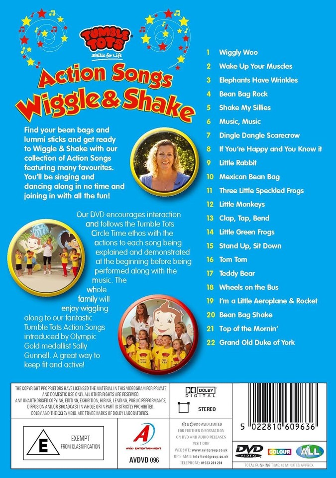 Tumble Tots: Actions Songs - Wiggle & Shake (DVD) Movie (UK IMPORT) | eBay