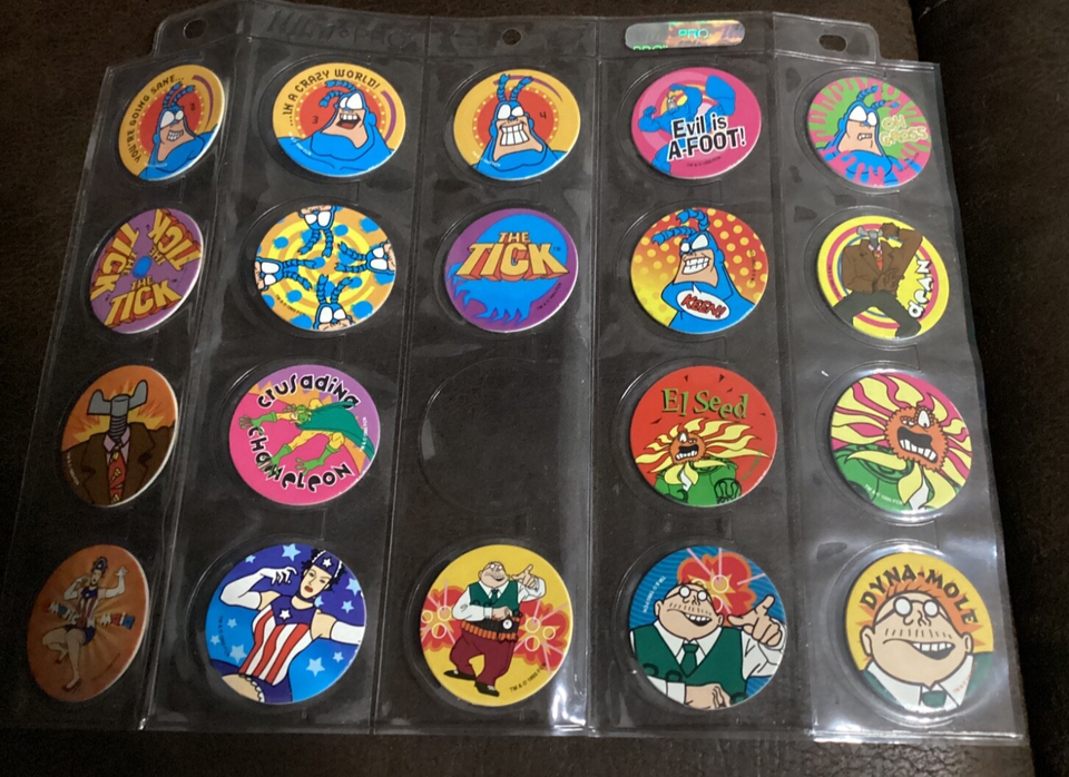Vintage 1995 The Tick Pog Set Pogs & Plastic Slammers milkcap lot | eBay