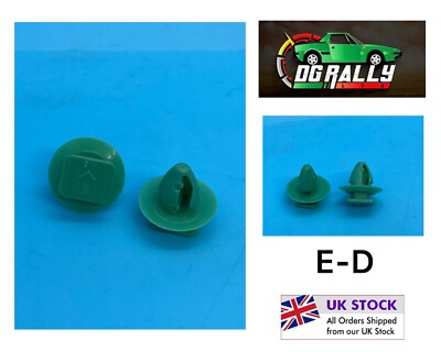 Fiat Alfa Lancia 2x Green Interior Trim Arch Moulding Clips 71748293 ...