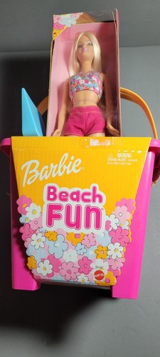 NIB Vintage Barbie Beach Fun Doll & Beach Play Set w/Bucket & Shovel ...