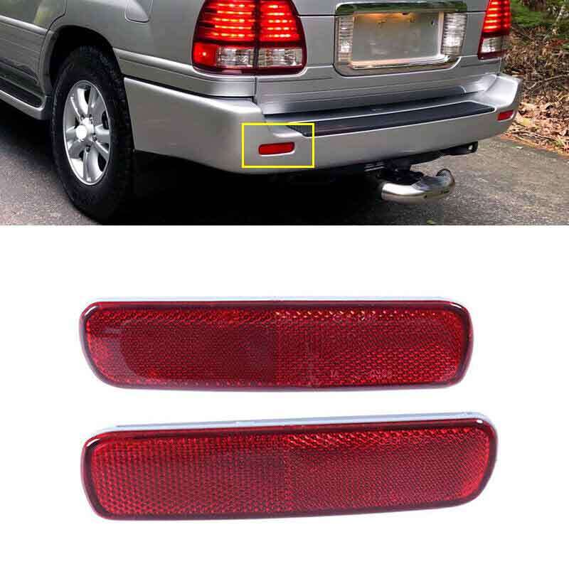 For Toyota Lexus LX470 Land Cruiser LC100 Red Rear Bumper Reflector ...