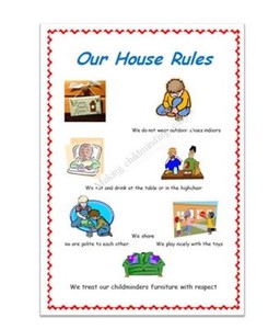 CHILDMINDER OUR HOUSE RULES A4 POSTER CHILDMINDING EYFS RESOURCE | eBay