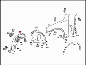 Genuine MERCEDES C253 X253 GLC X253 Cover wheel arch 2536907601 | eBay