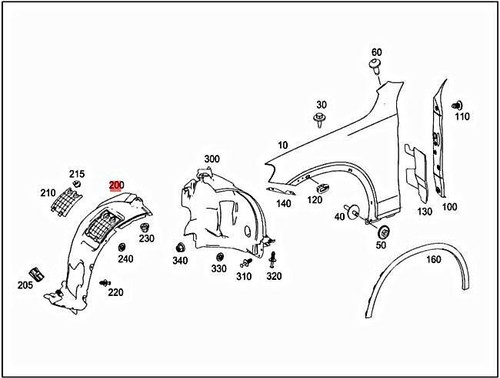 Genuine MERCEDES C253 X253 GLC X253 Cover wheel arch 2536907601 | eBay