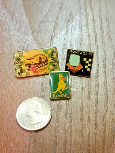 Lot Of 3 Vintage Misc. Pins 1993 Kodak Montage Stock Race Car # 4 | eBay