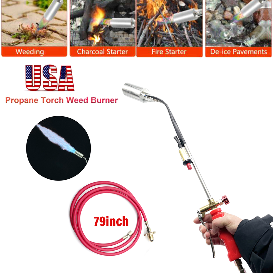 Portable Propane Torch Weed Burner Ice Snow Melter Outdoor Flame ...