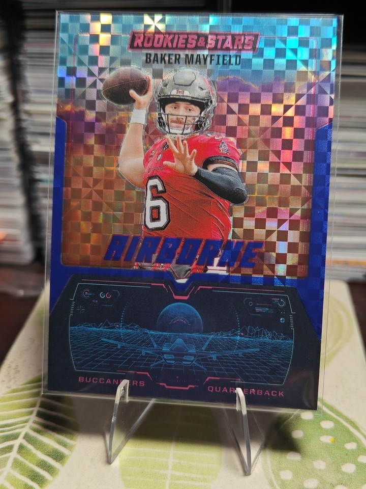 2025 Rookies & Stars Baker Mayfield Airborne Blue Plaid #18 | eBay