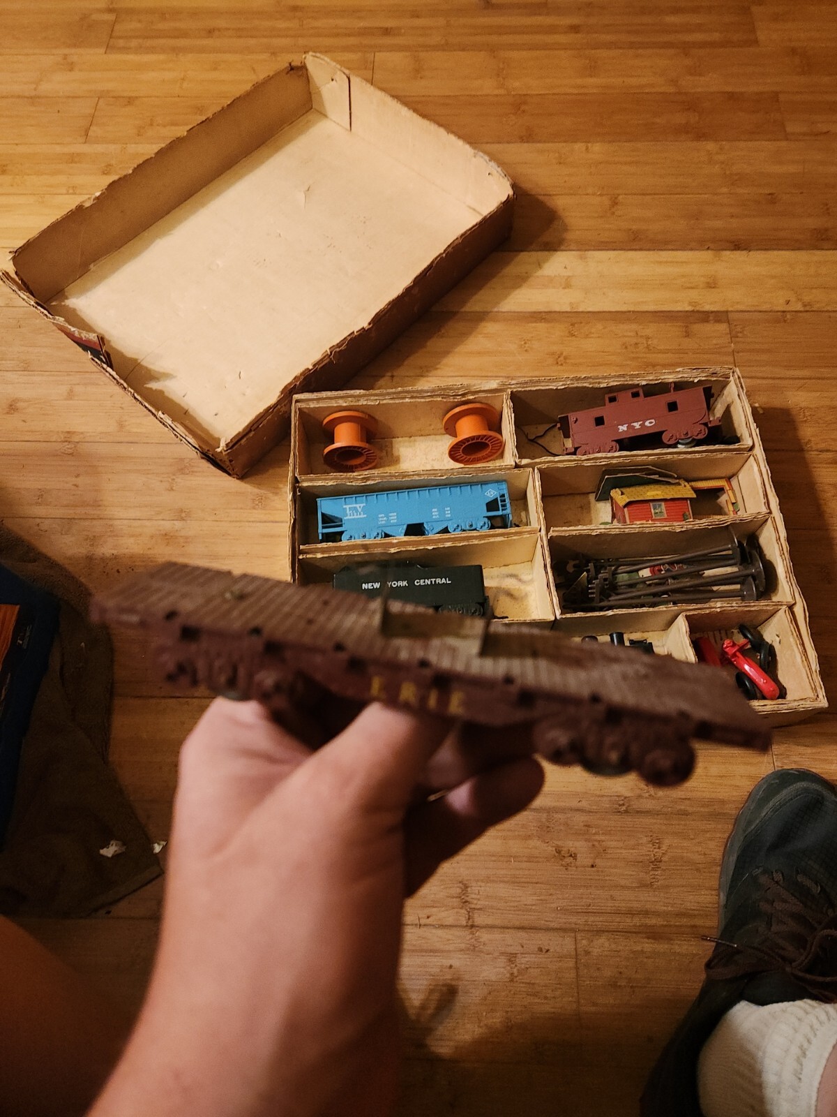 VTG MARX 4225 ELECTRIC TRAIN SET-STEAM LOCOMOTIVE FLAT & TRACTORS O ...