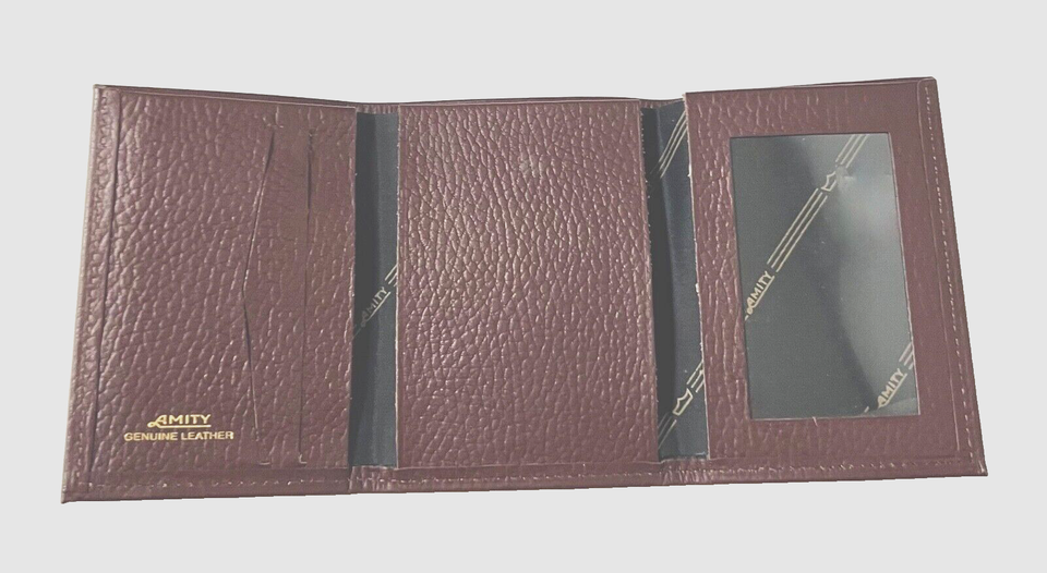 Brown Vintage Leather Men's Trifold Wallet | eBay