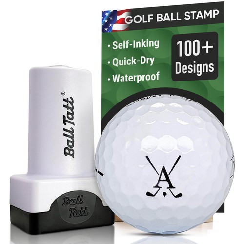 Ball Tatt - A Initial Golf Ball Stamp Marker, Self-Inking Monogram Ball ...