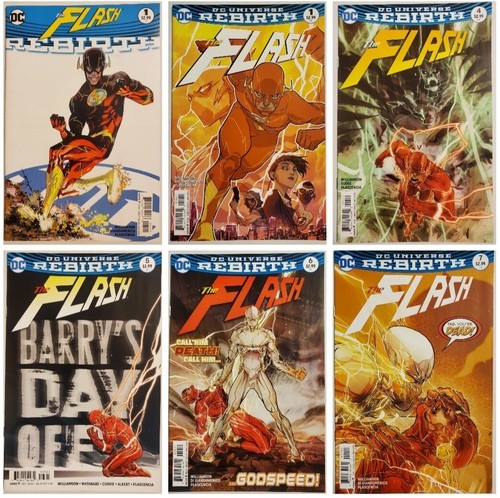 FLASH #1 4 5 6 7 LOT REBIRTH VARIANT 1ST COVER CAMEO & FULL APP OF ...
