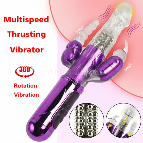 Rechargeable Thrusting Rabbit Vibrator Sex Toys Women Use Dildo G Spot