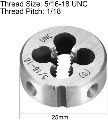 5/16"-18 UNC Round Die,CNC Machine Thread Die Right Hand HSS Threading ...