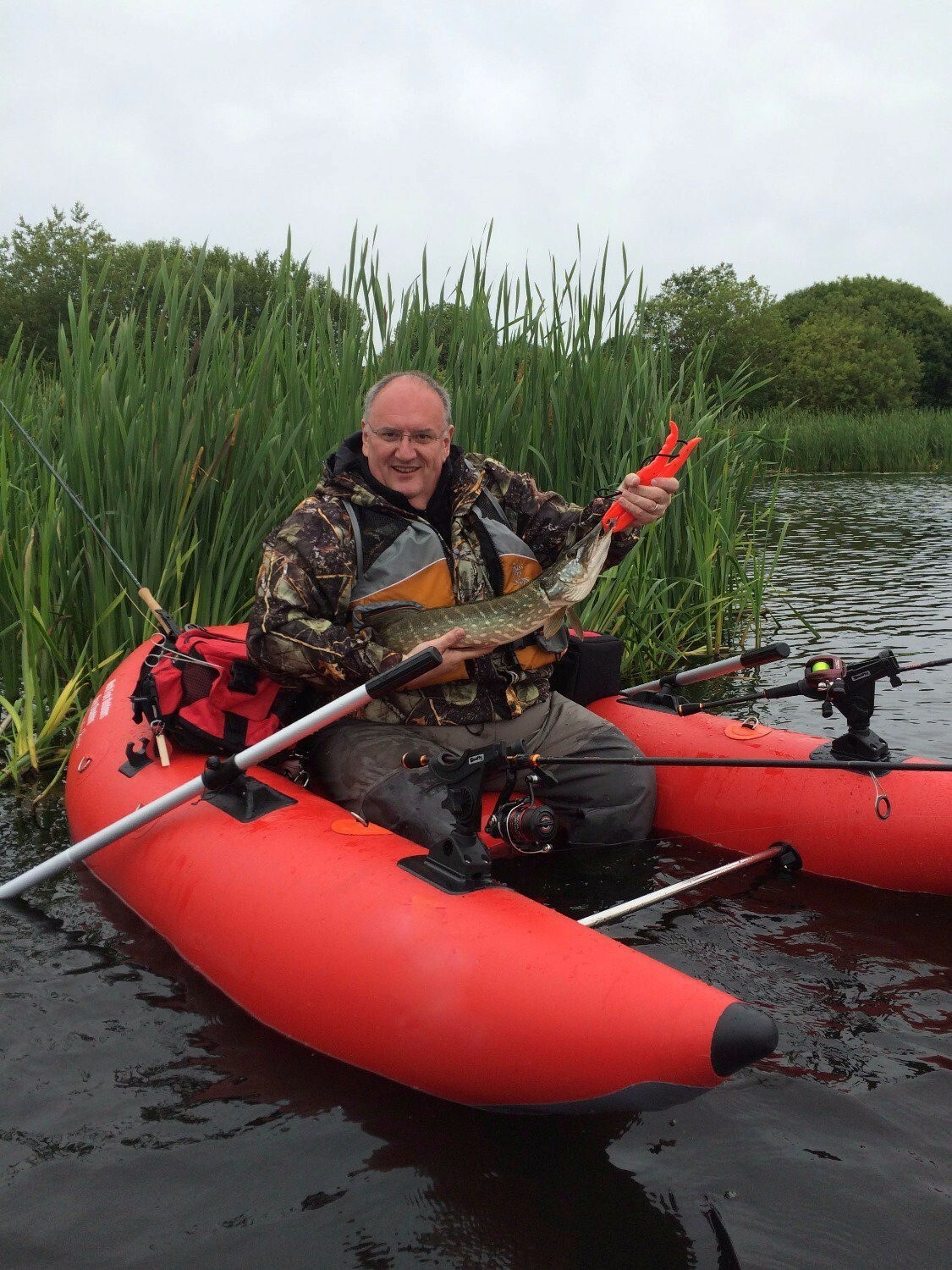 Inflatable 0.7mm PVC Floating Fly Fishing Wader River Raft Belly Boat ...