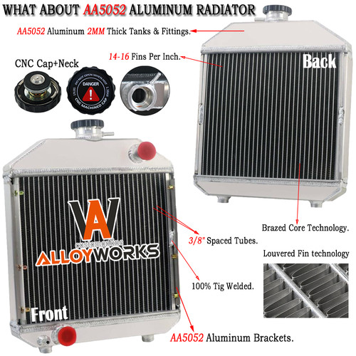 For Yanmar Tractor 240 1700 2000 YM240 124460-44501 Aluminum 2 Row Core ...