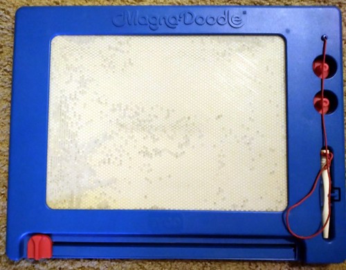 1986 Tyco Magna Doodle magnetic drawing toy with stylus and 2 magnet shapes | eBay
