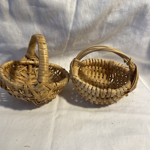 2 Small Woven Wicker Gathering Baskets | eBay