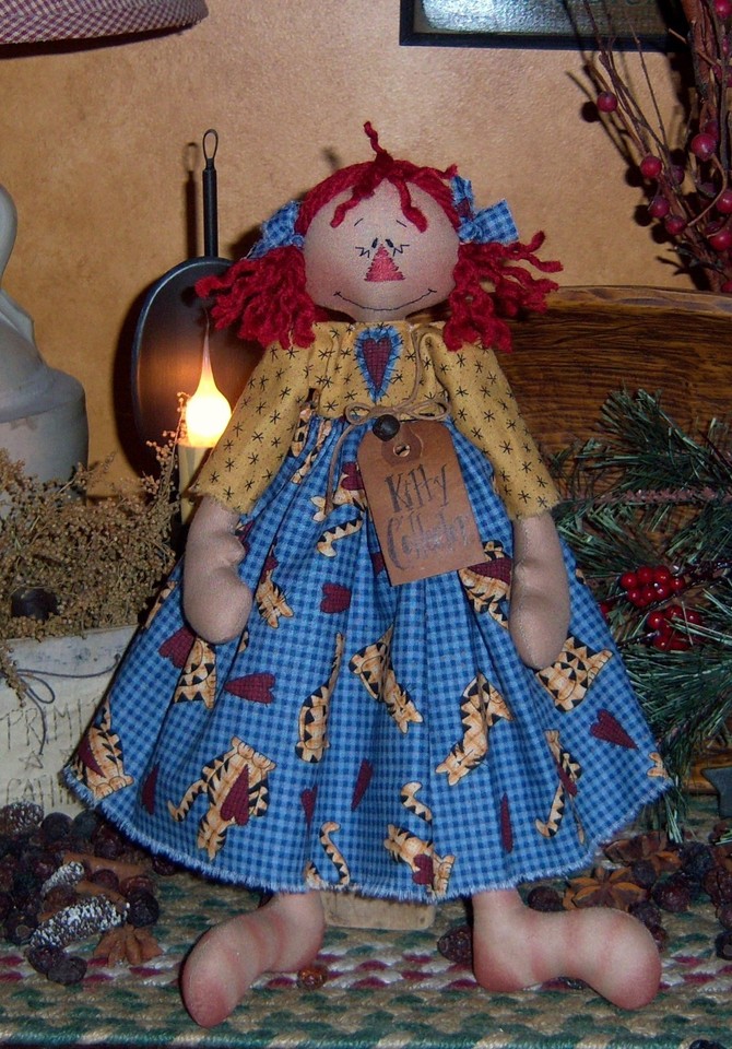 Patti's Ratties Primitive Raggedy Ann Kitty Doll Paper Pattern #273 | eBay