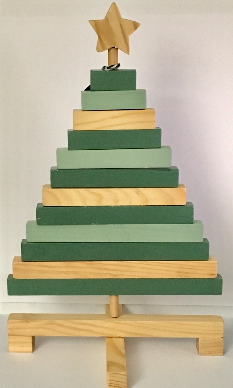 Paperchase 11" Rustic Green and Natural Wood Wooden Slat Tabletop ...