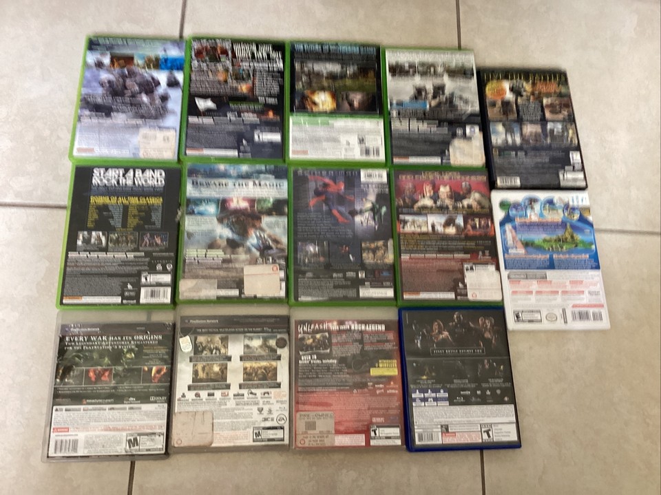Lot Of 17 Used Video Games Empty Cases Artwork Only PS4 PS3 PS2 Wii ...