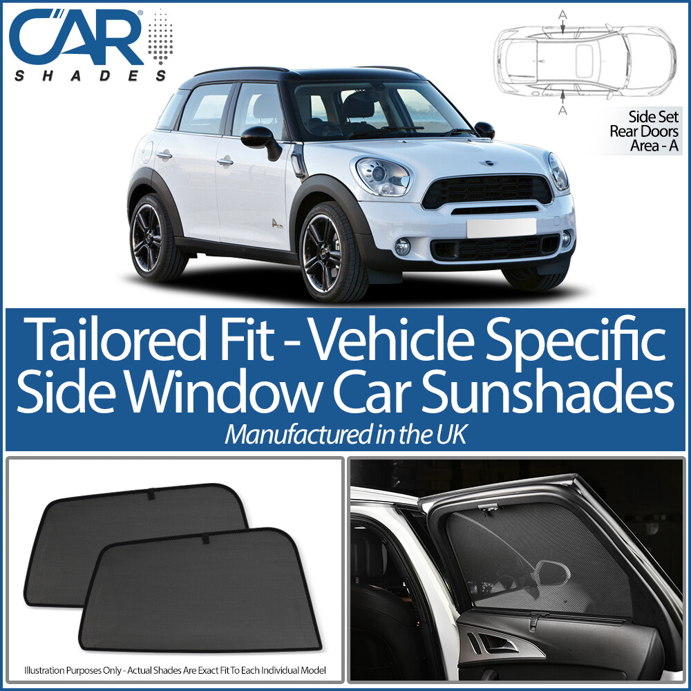 MINI COUNTRYMAN 5 DOOR 10-16 CAR SHADES UK TAILORED UV SIDE WINDOW SUN ...