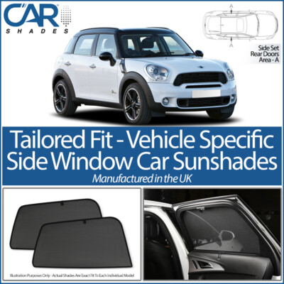 MINI COUNTRYMAN 5 DOOR 10-16 CAR SHADES UK TAILORED UV SIDE WINDOW SUN ...
