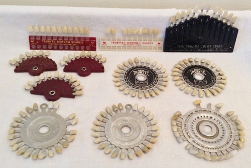 Lot of Dental Shade Guides- Trubyte, Twentieth Century, Veri-Chrome ...