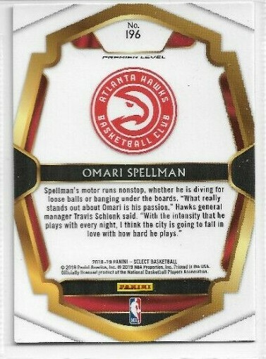 2018-19 Panini Select Omari Spellman Premier Base RC Card # 196 | eBay