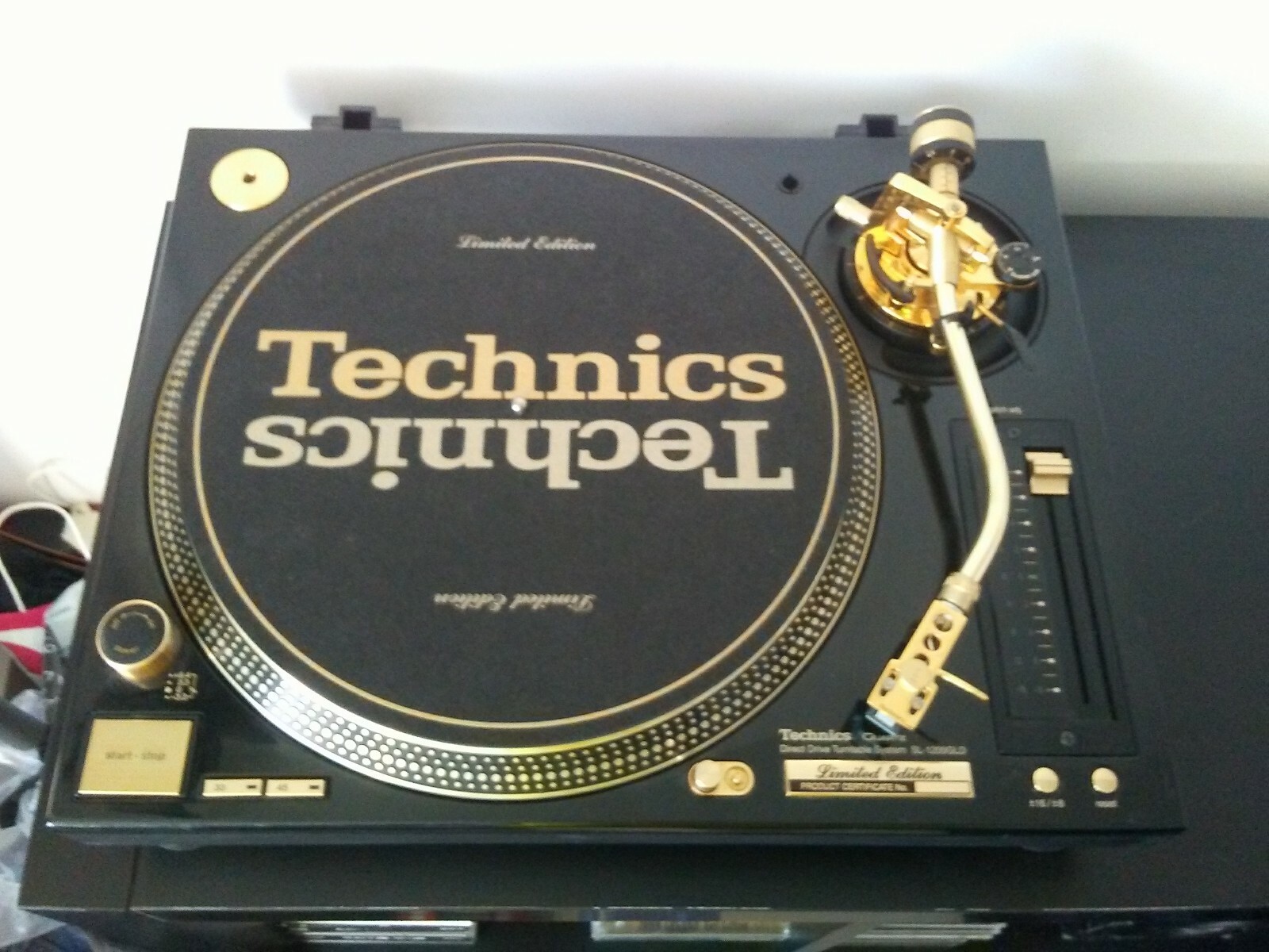Technics SL-1200GLD 24K Gold-Plated Limited Edition (#1481) Turntable ...