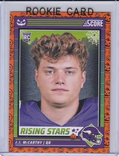 J.J. McCARTHY ROOKIE CARD 2024 Score RIsing Stars JJ MINNESOTA VIKINGS ...