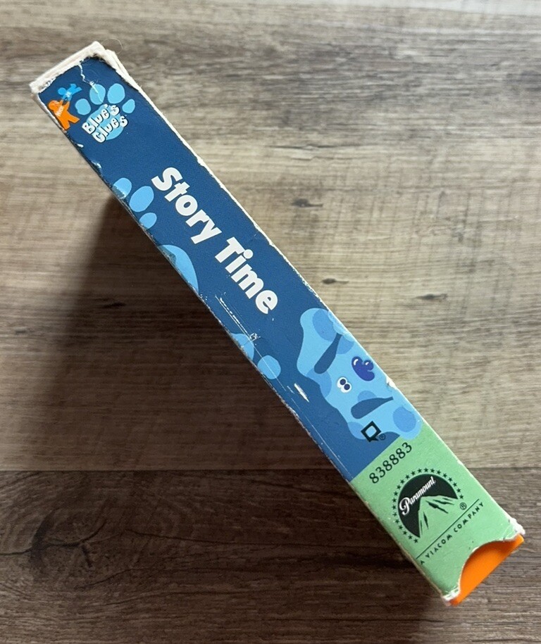 Blues Clues Story Time VHS 1998 Play Along With Blue Nick Jr Orange ...