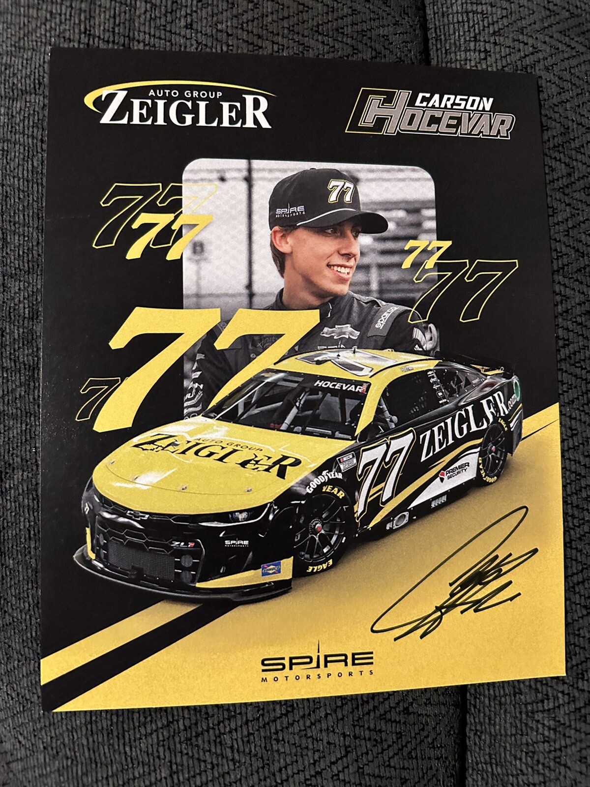 Carson Hocever Signed Promo Hero Card Nascar Cup Autographed 2024 | eBay