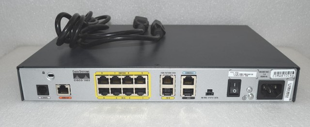 Cisco 1803/K9 G.SHDSL Router 8 Port 10/100BASE-T switch ISDN S/T 128MB ...