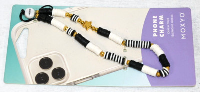 Moxyo Phone Charm Black, White & Gold New In Package UPC#846237075721 ...