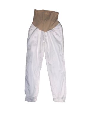 A Pea in The Pod Maternity Pants Size XS Linen Blend White | eBay