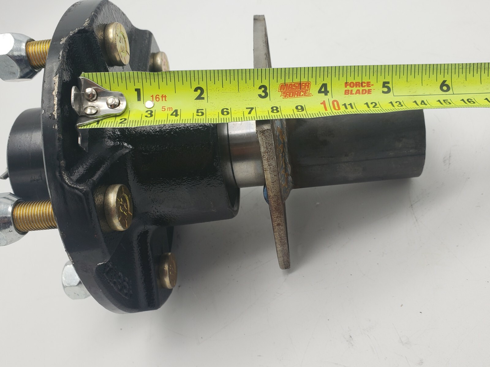 Two (2) 5x5.5 Idler Hub Spindle Kit w/BRAKE FLG Trailer Axle 3500# #84 ...