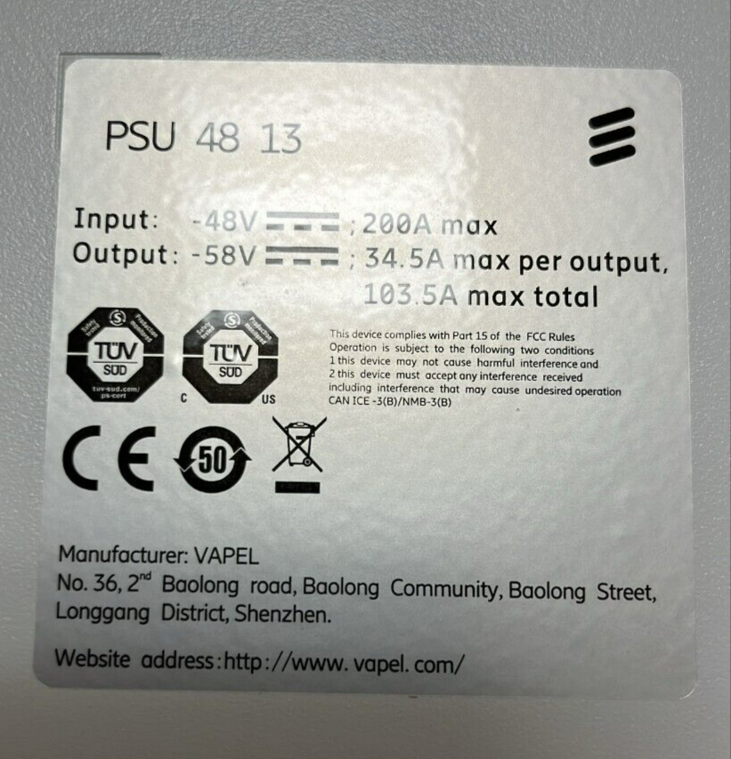 Ericsson PSU 4813 R4A Voltage Booster Kit (New) | eBay