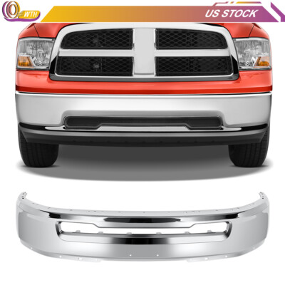 Chrome Steel Front Bumper Face Bar Fits For 2009-2012 Dodge Ram 1500 ...