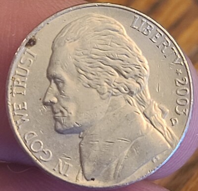 2003 D Jefferson Nickel Reverse Die Crack Uncirculated Denver | eBay