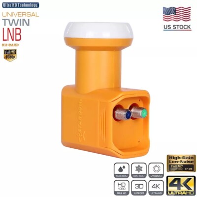 Ku Band Universal Dual LNB For Satellite TV Reciver,HD Digital LNB Low ...