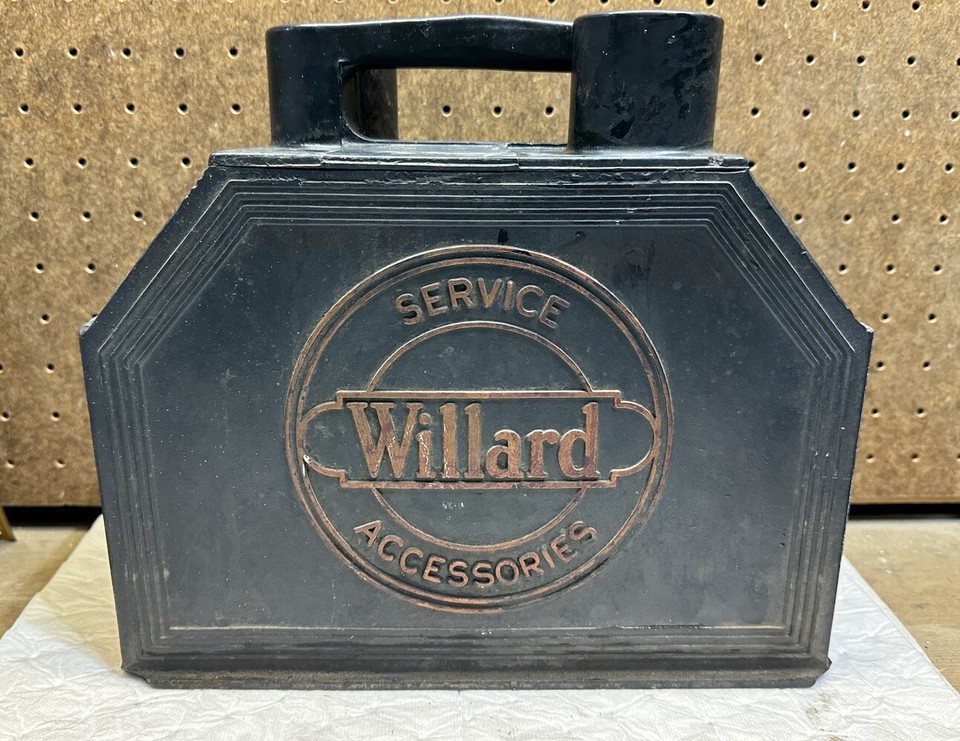 VINTAGE SERVICE STATION HARD RUBBER WILLARD BATTERY SERVICE KIT & TOOL ...