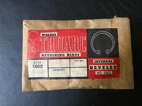 10 Vtg Waldes Truarc Beveled Retaining Rings in Original Packing Size ...